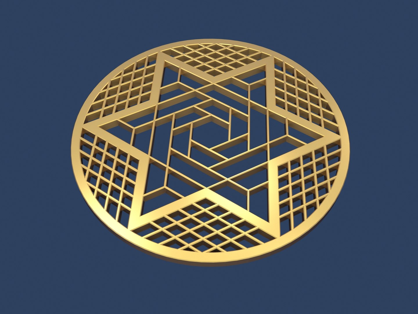 3D Star David Medallion Model - TurboSquid 1430017