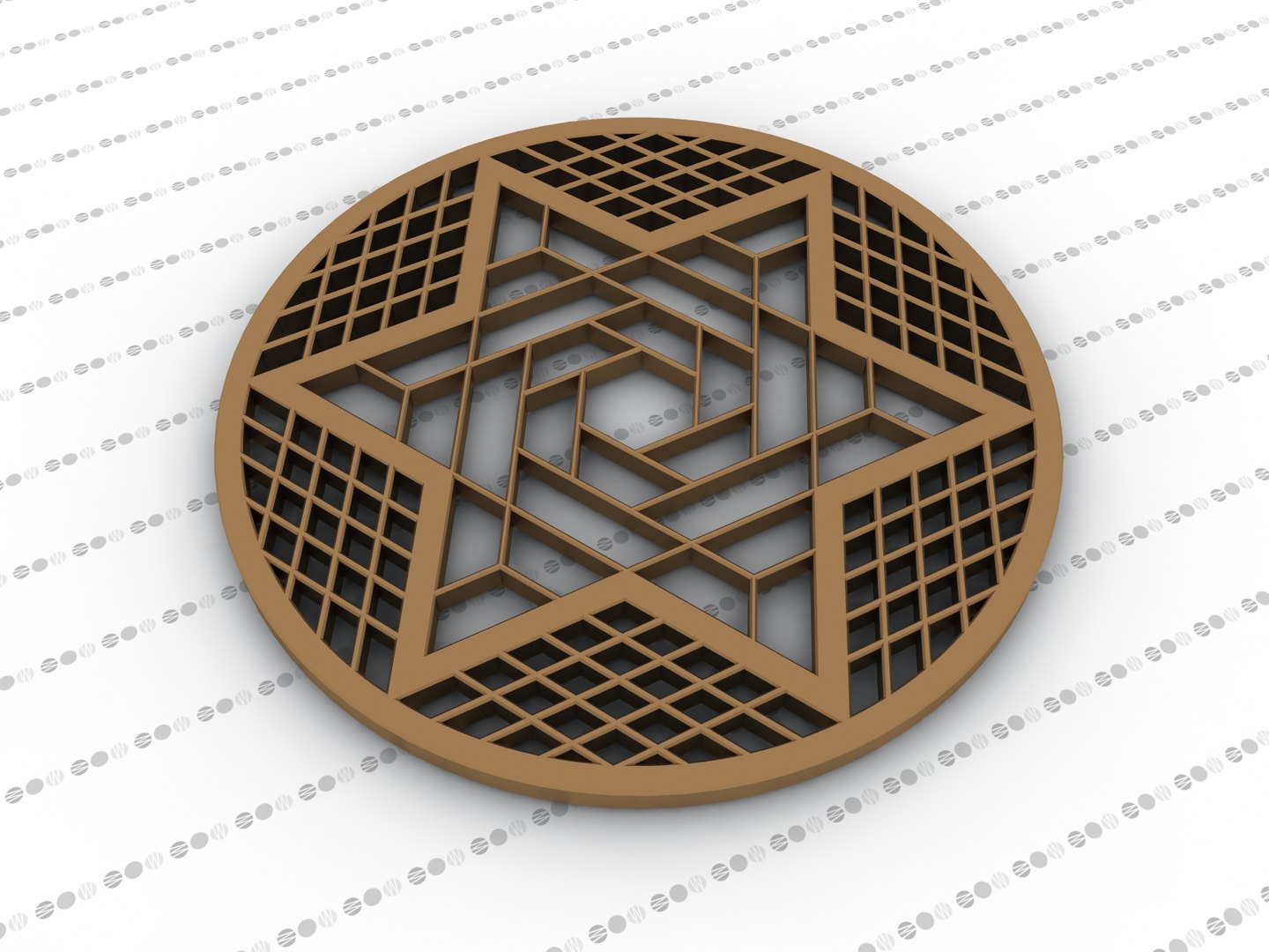 3D Star David Medallion Model - TurboSquid 1430017