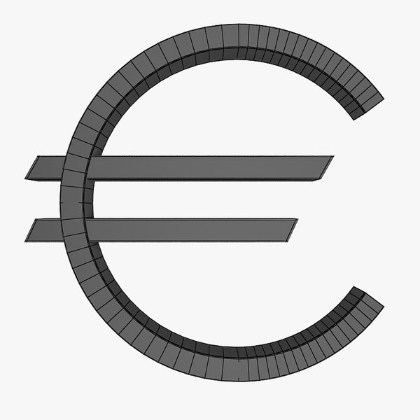 3d simbol euro model