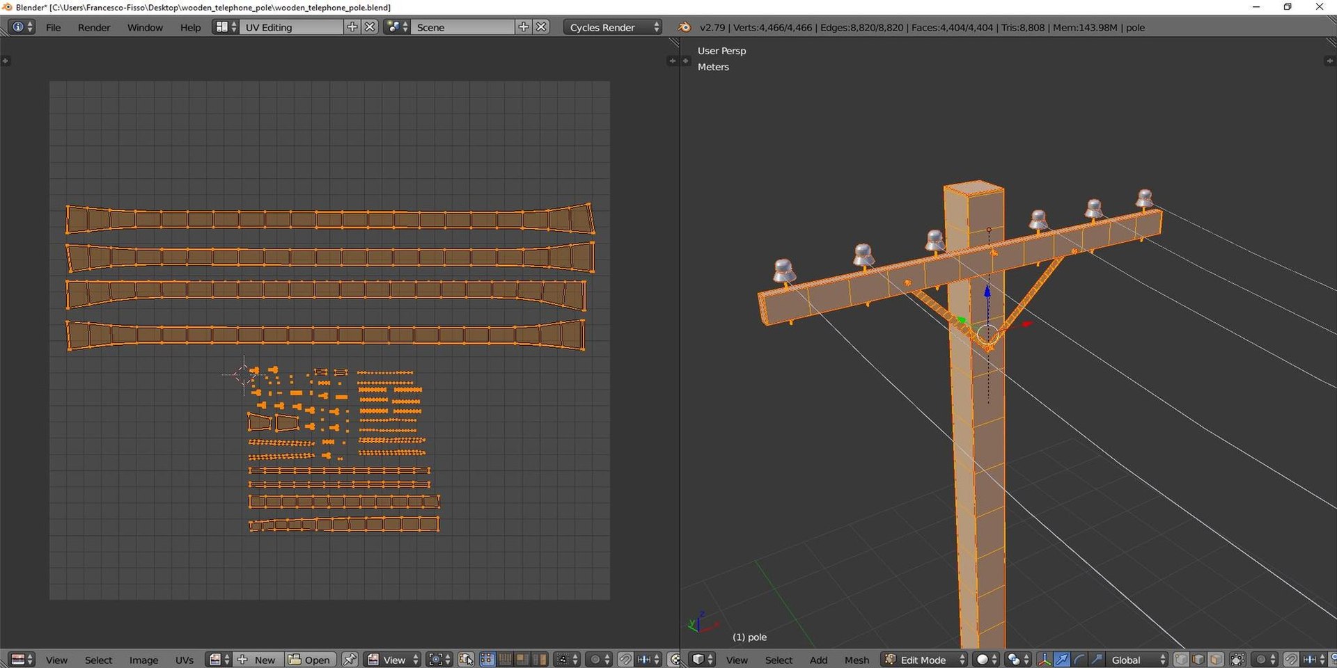 telephone pole texture