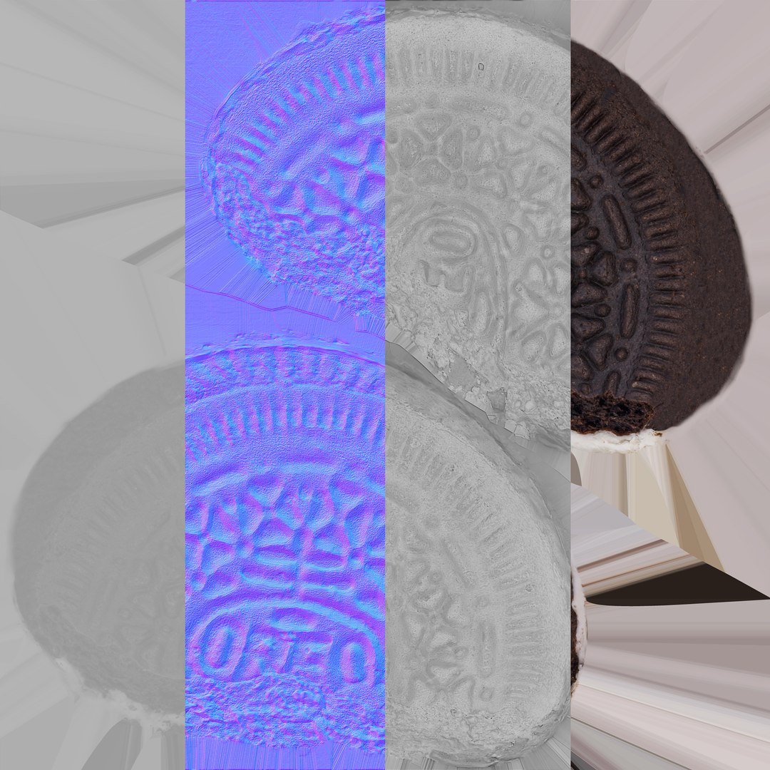 Oreo cookie 01 bitten 3D model - TurboSquid 1628951