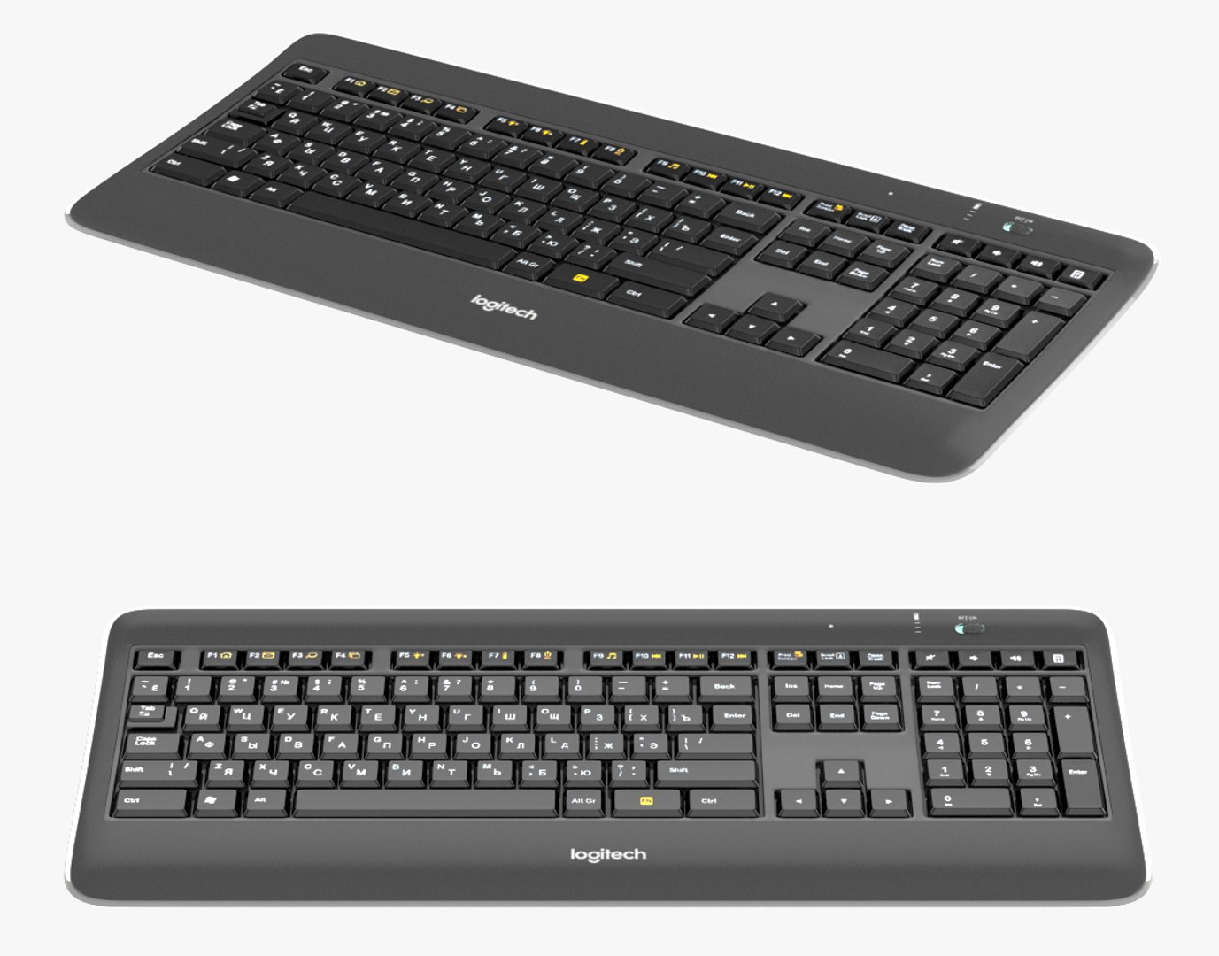 Logitech Wireless Keyboard Model - TurboSquid 1228017