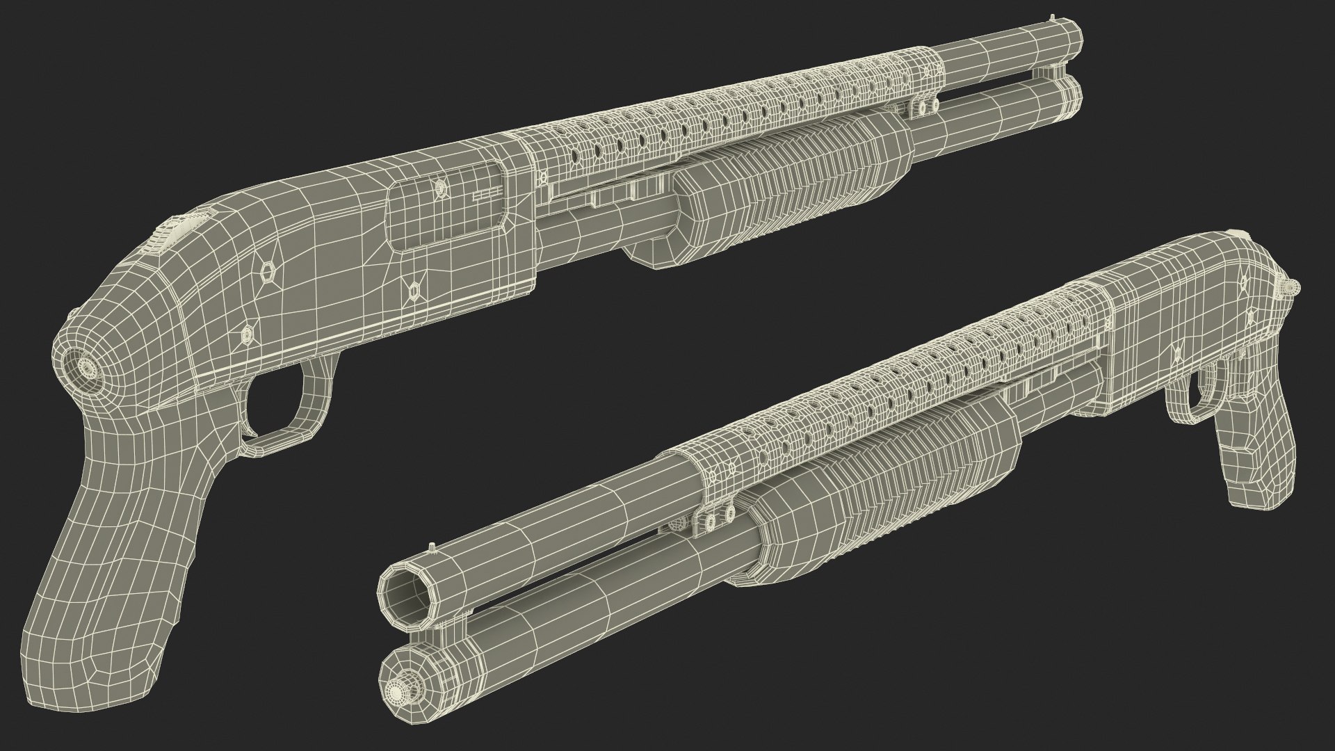 Pump Action Shotgun 3D - TurboSquid 2137528