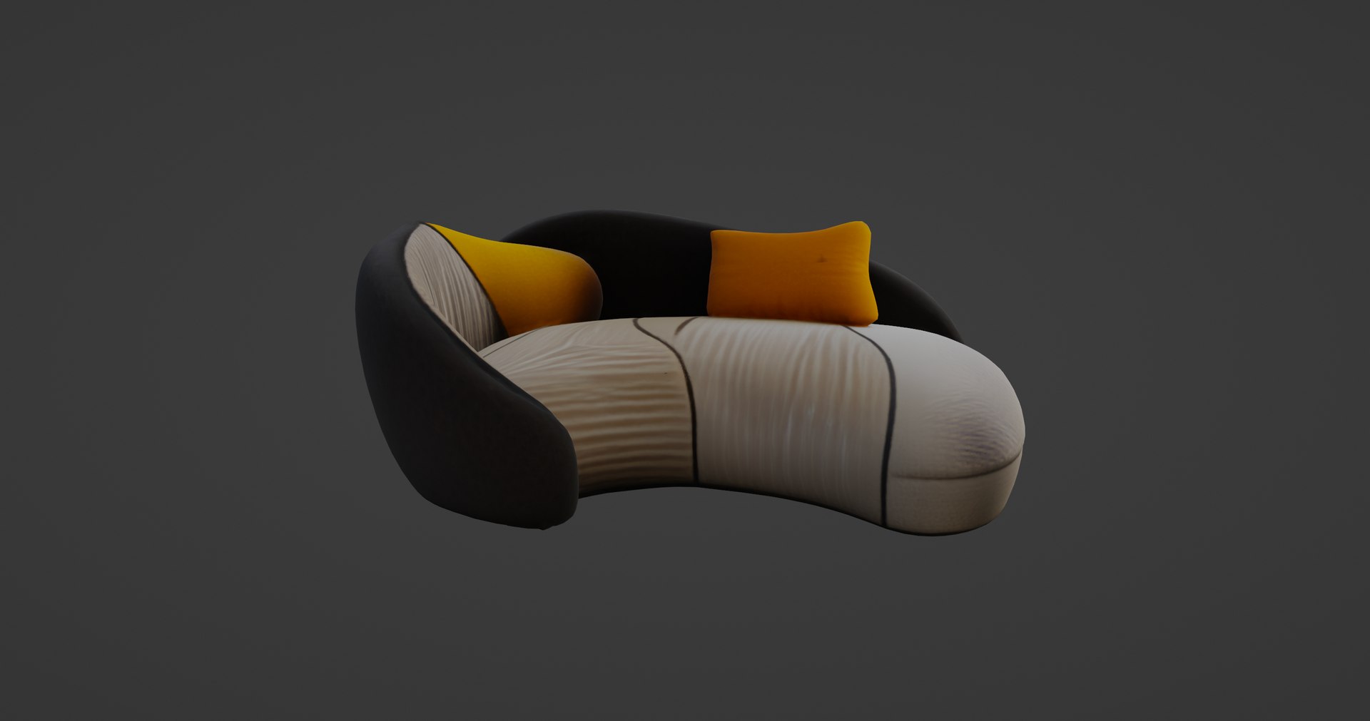 3D Modern Designer Sofa With Bold Textures And Colors - TurboSquid 2339944