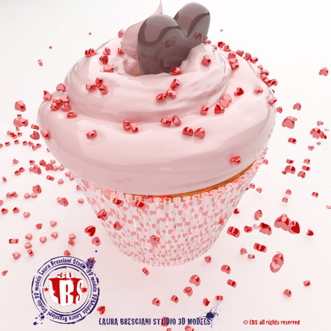 St Valentine S Cupcake 3d Dxf