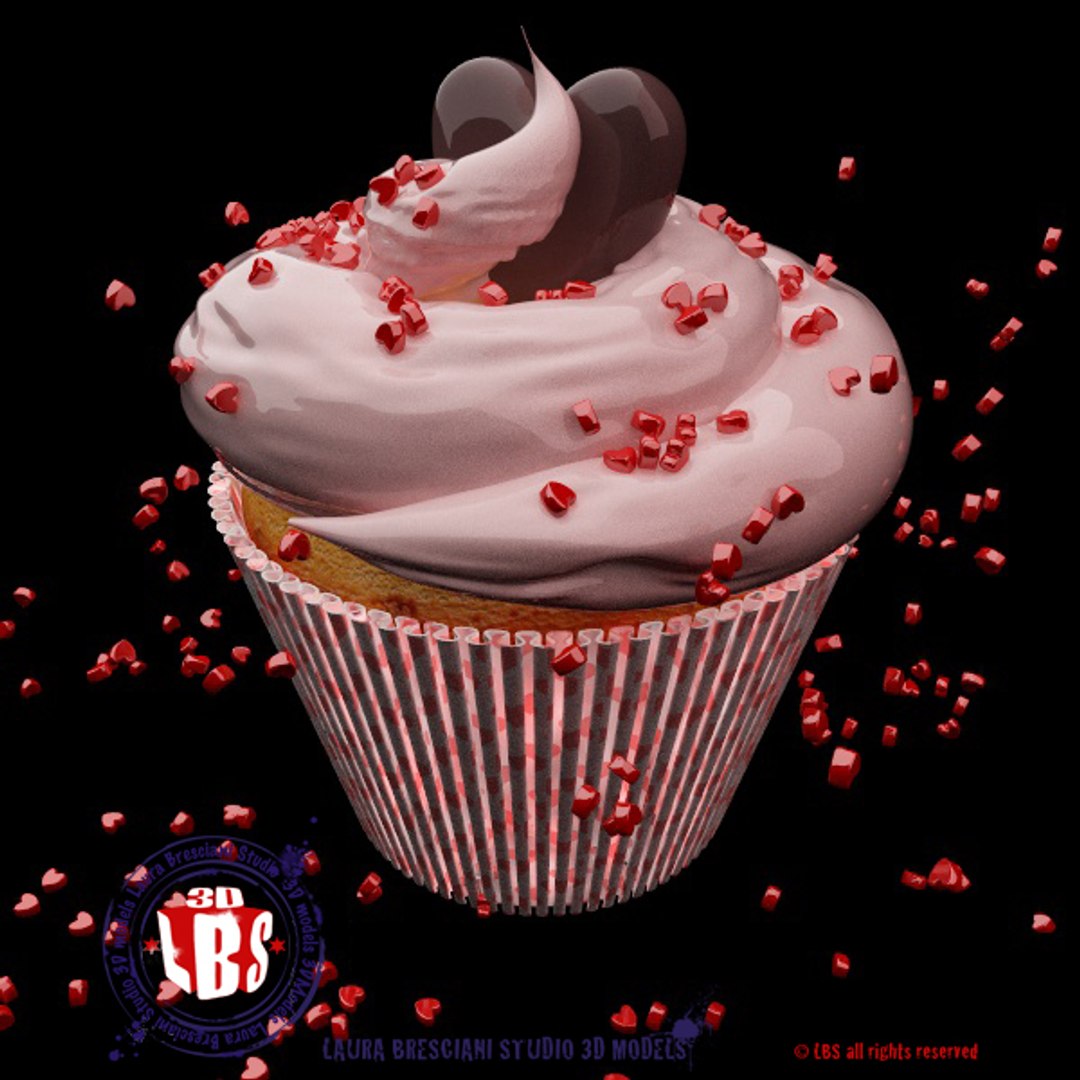 St Valentine S Cupcake 3d Dxf