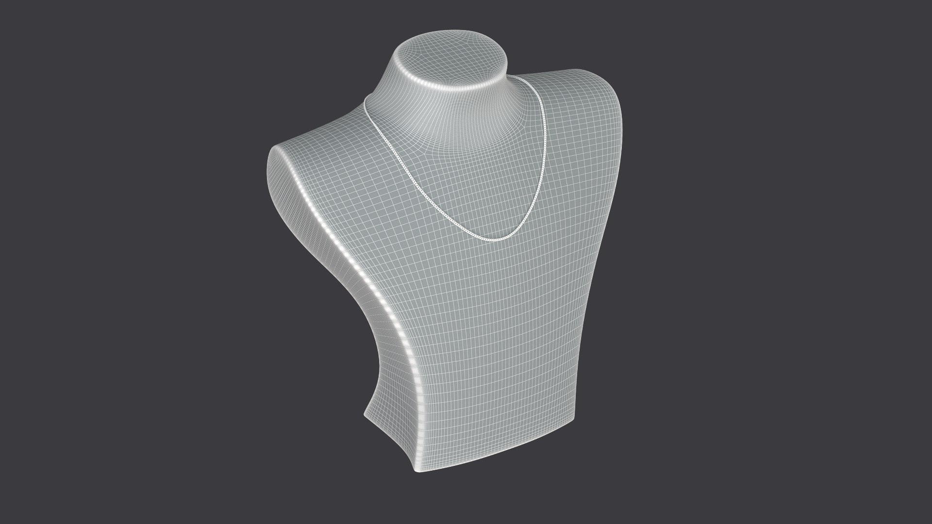 3D model Display Stand for Beads Necklaces Pendant Neck Mannequin ...