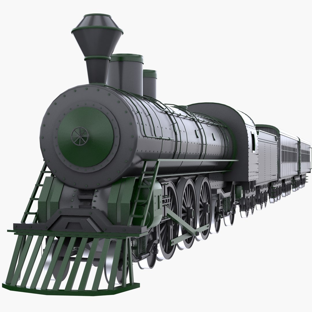 Steam train model - TurboSquid 1581642