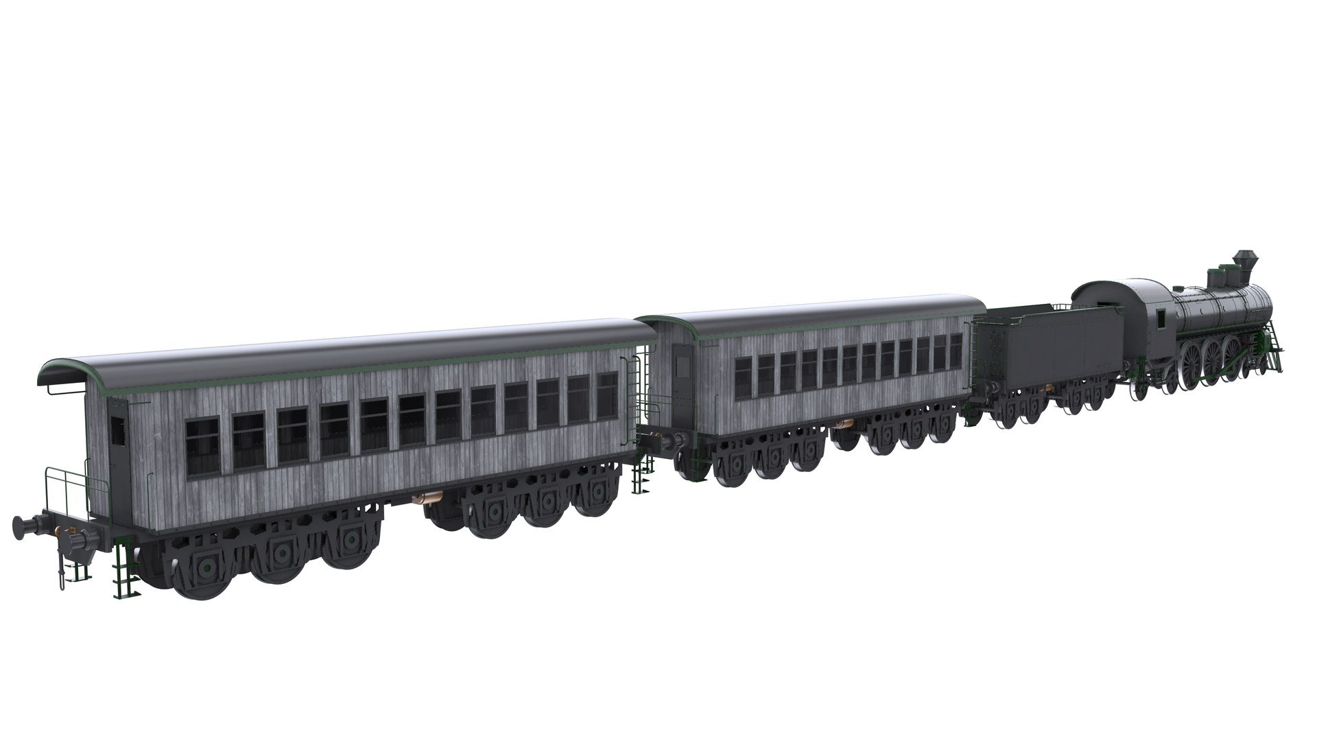 Steam train model - TurboSquid 1581642