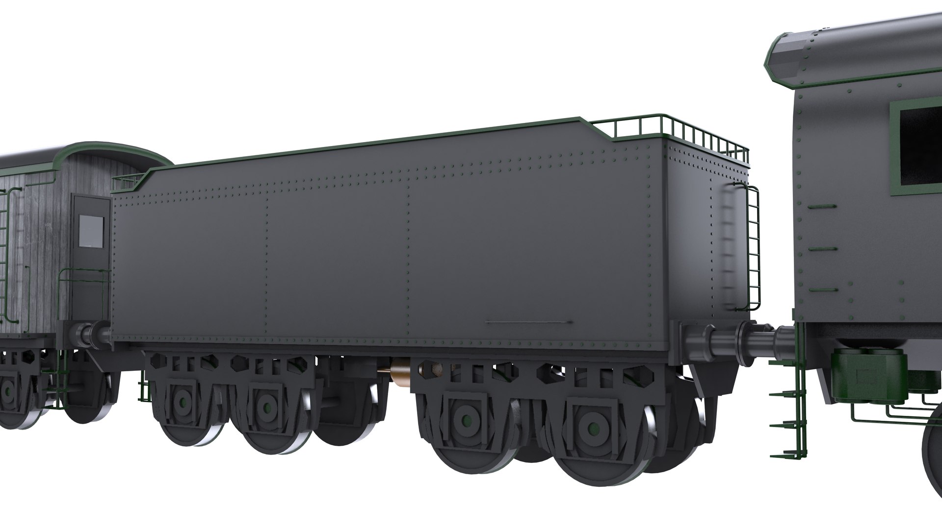 Steam train model - TurboSquid 1581642