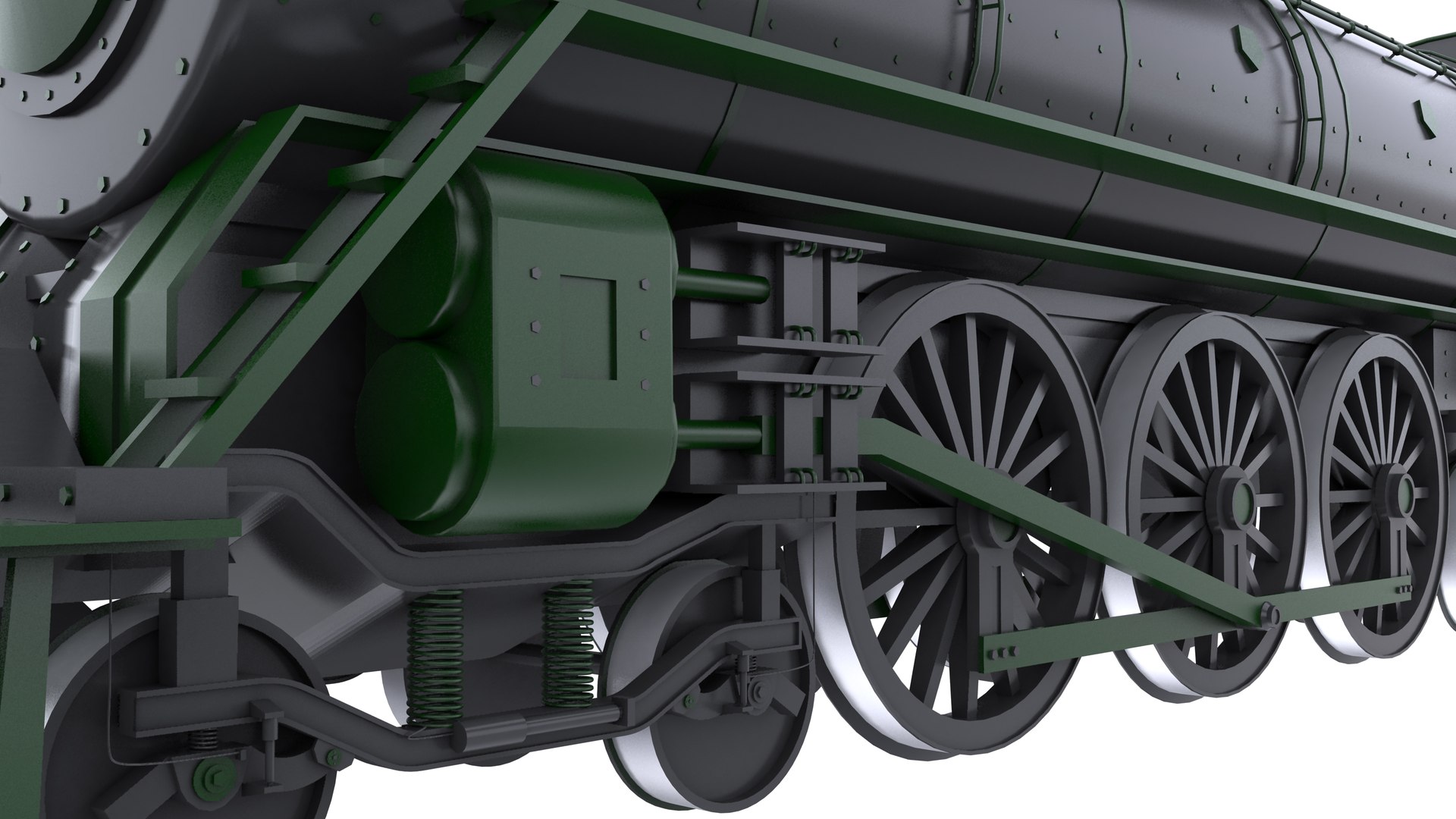 Steam train model - TurboSquid 1581642