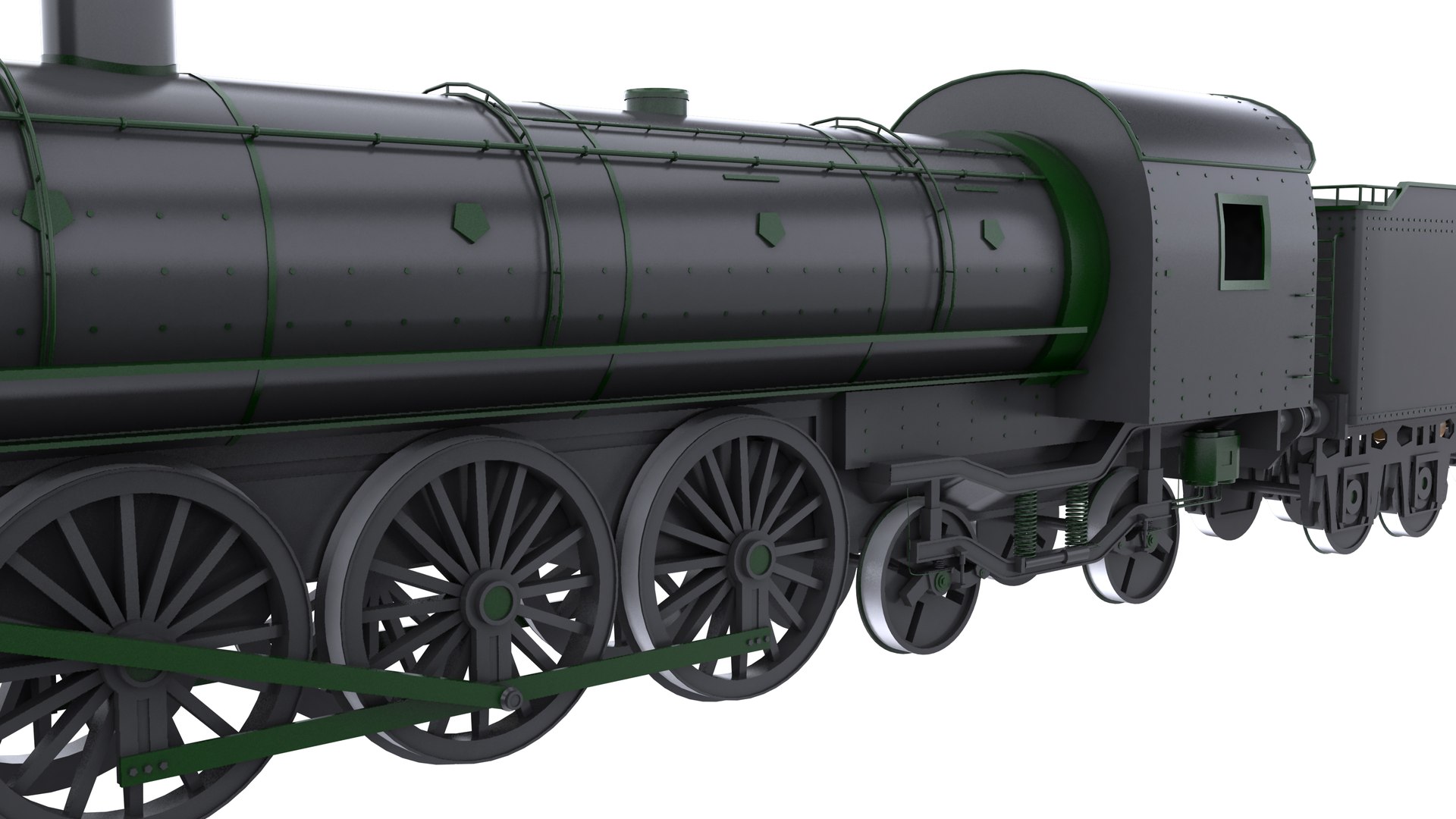 Steam train model - TurboSquid 1581642