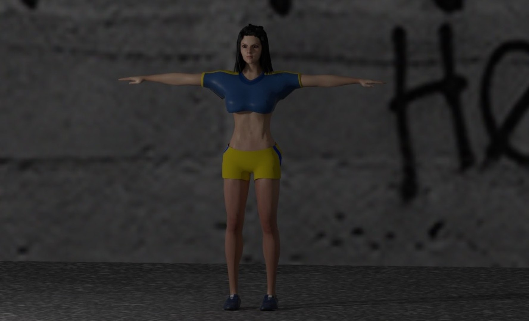 3D Thelma Fitness Girl Model - TurboSquid 1375238