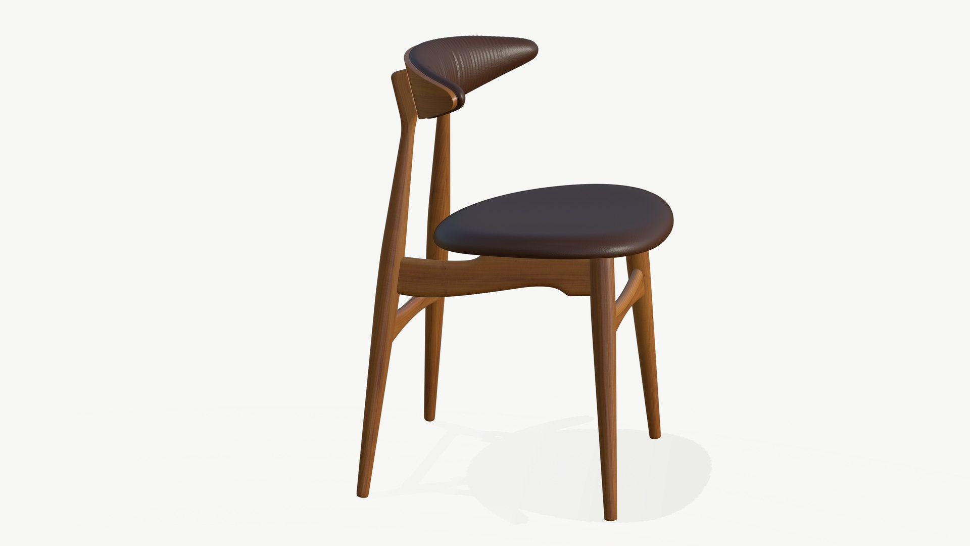 Wooden Chair Realistic Leather 3D - TurboSquid 2002273