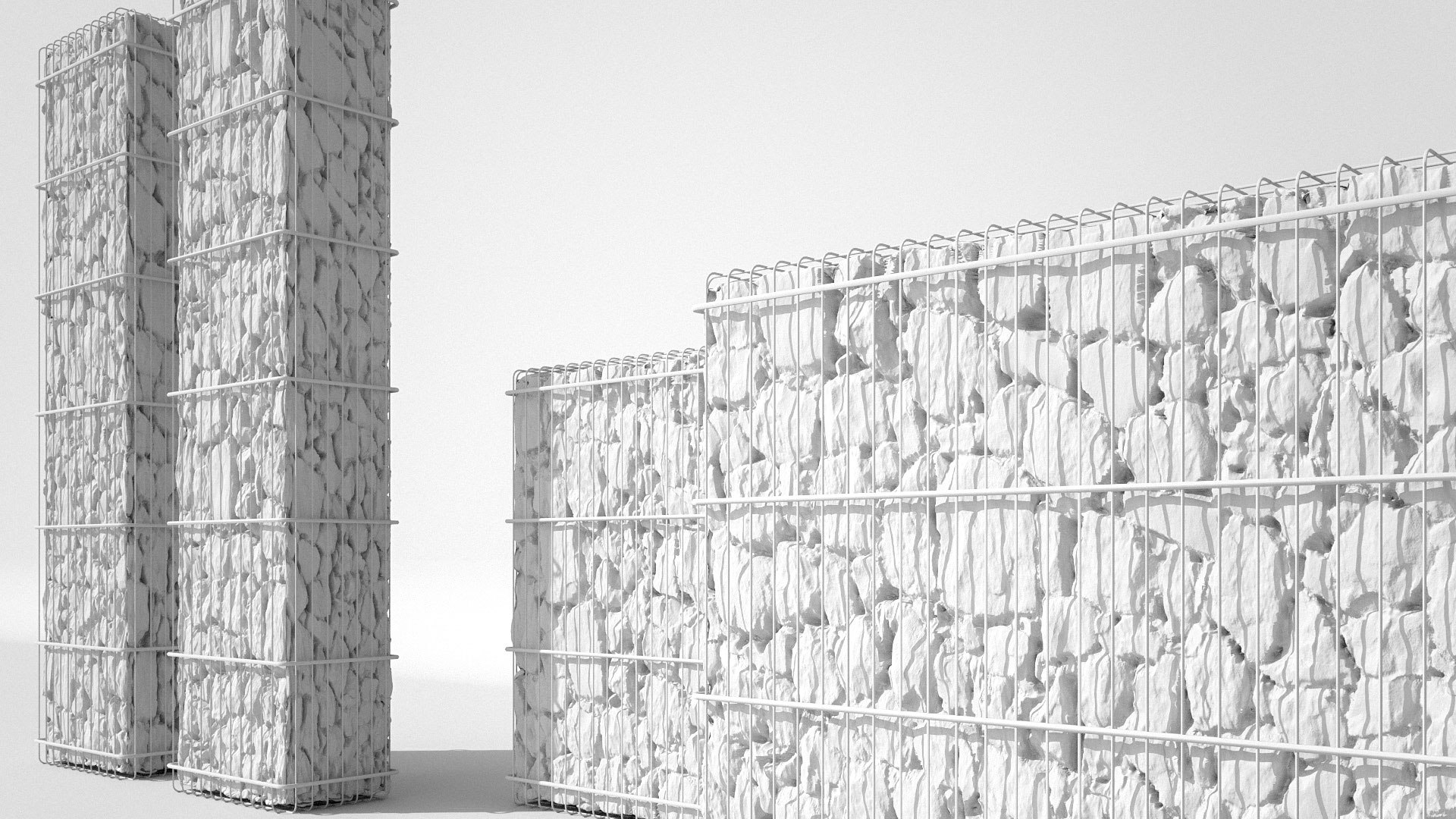 3D Gabion Architecture Design - TurboSquid 1380073