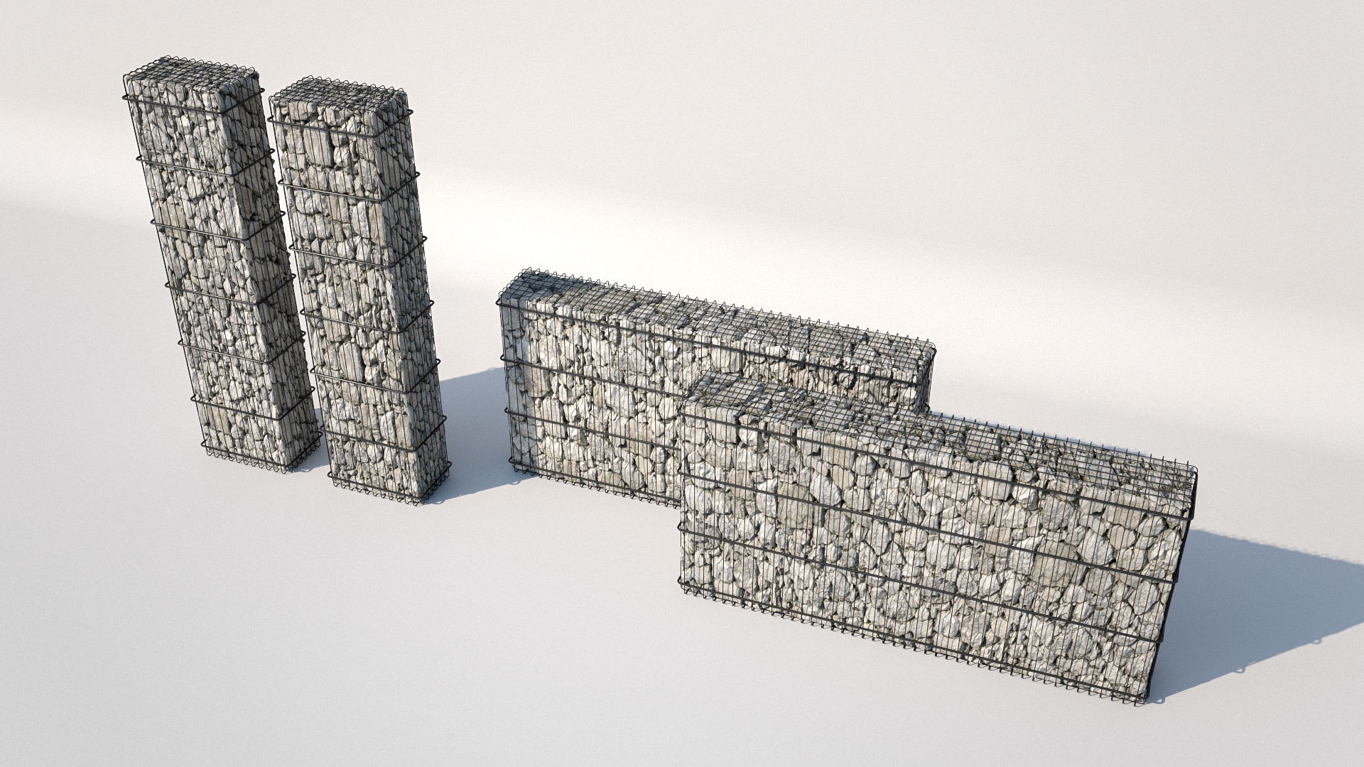 3D Gabion Architecture Design - TurboSquid 1380073