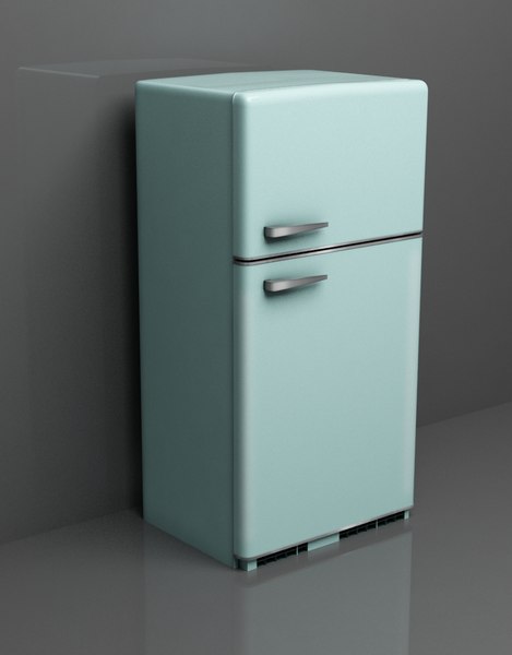 retro fridge obj