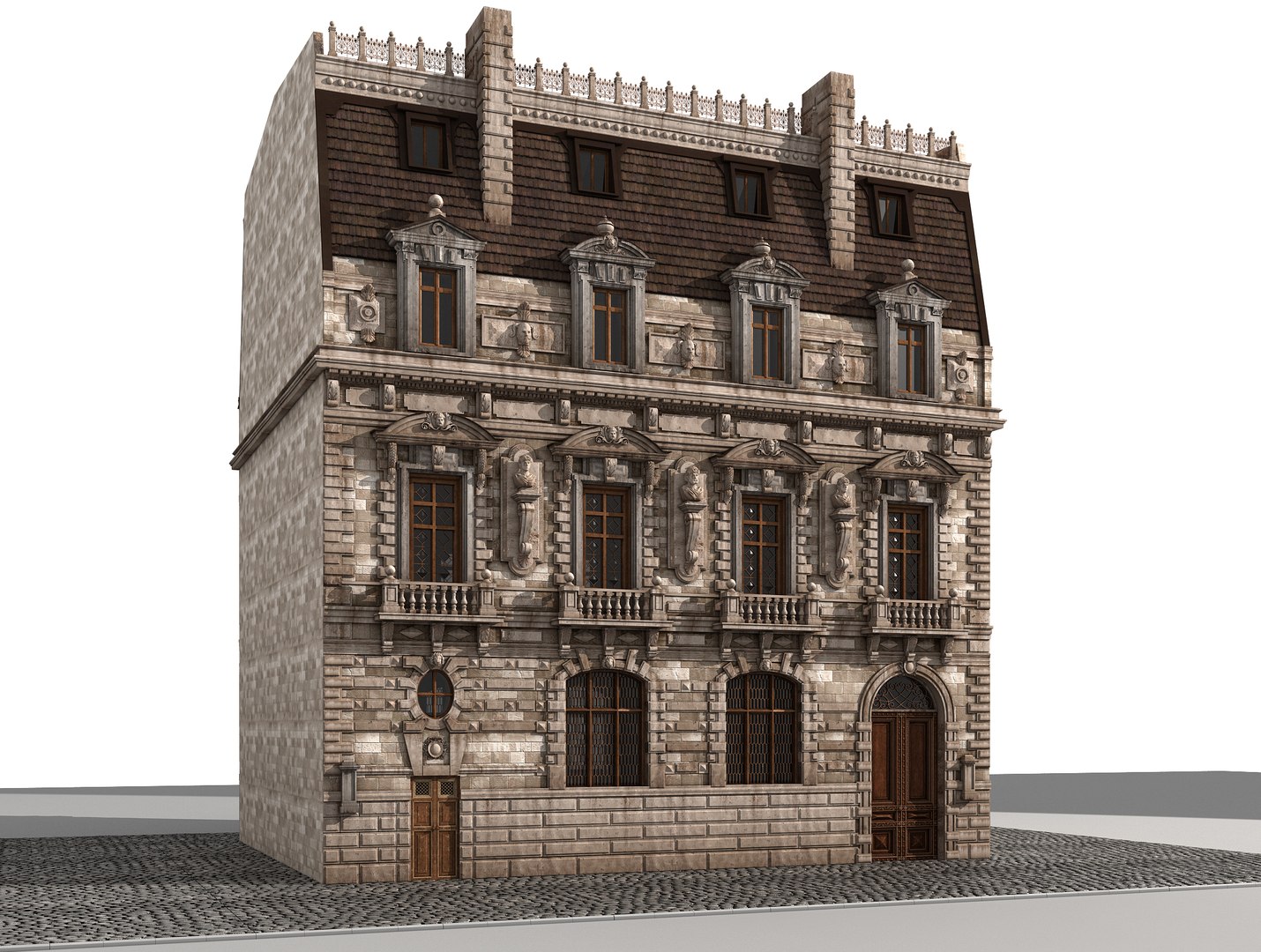 3d Model Ancient Mansion House