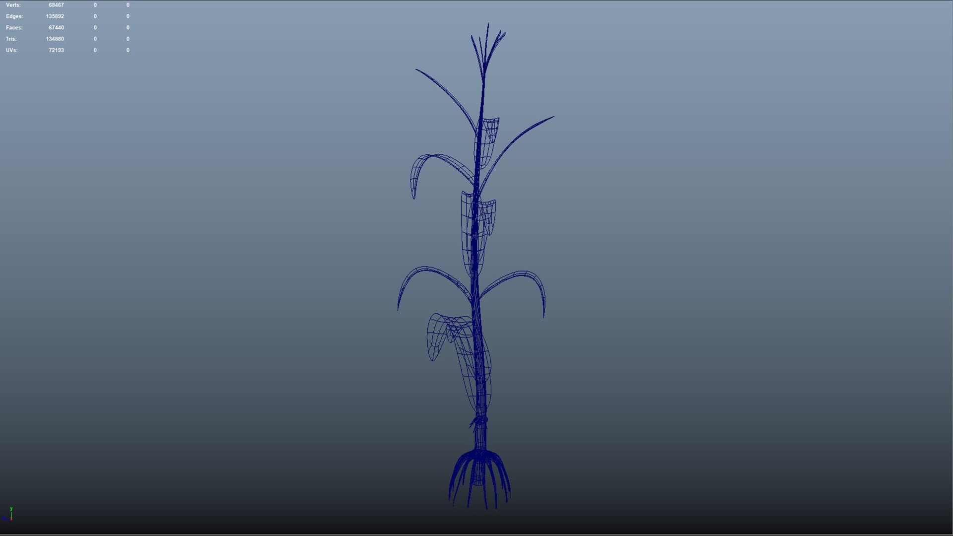 3D Model Corn Stalk Maze Plant - TurboSquid 2207093