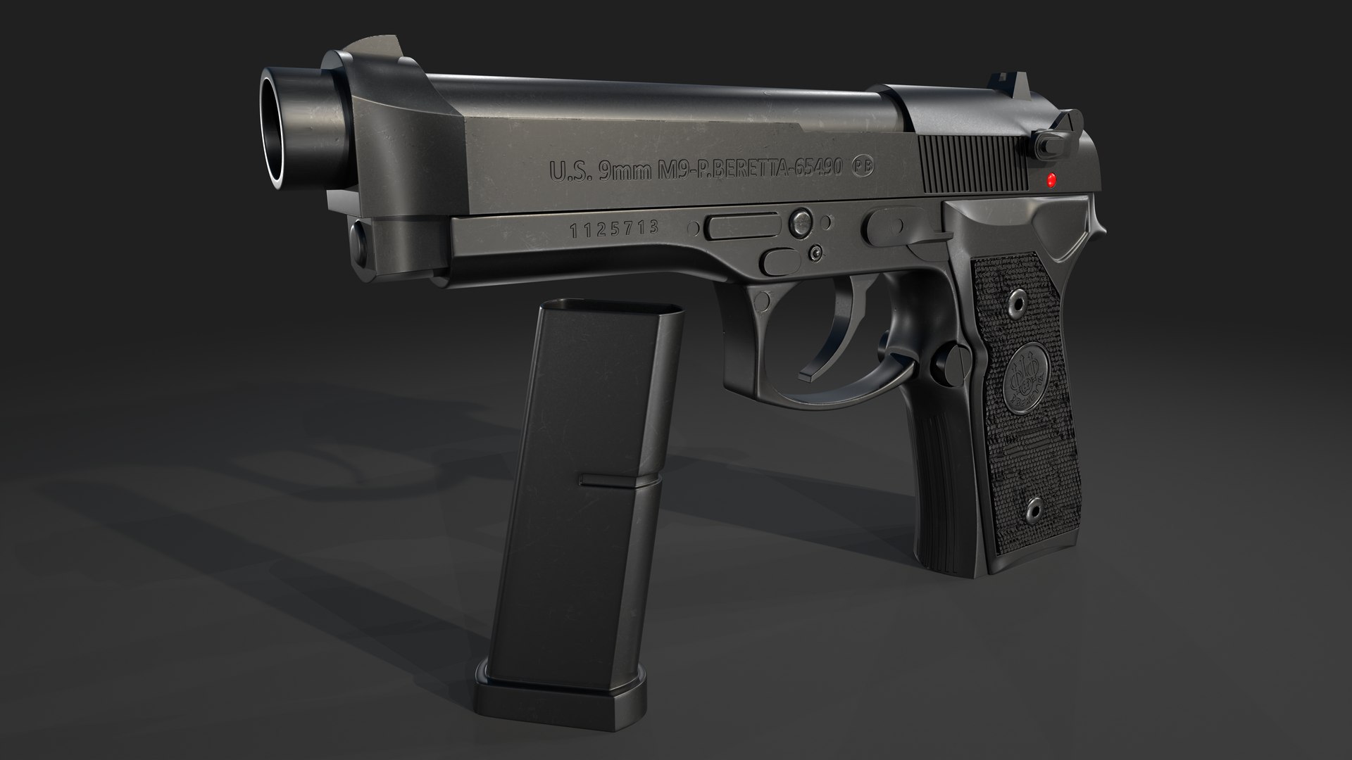 3D Berretta M9 Pistol 3D Model - TurboSquid 2002552