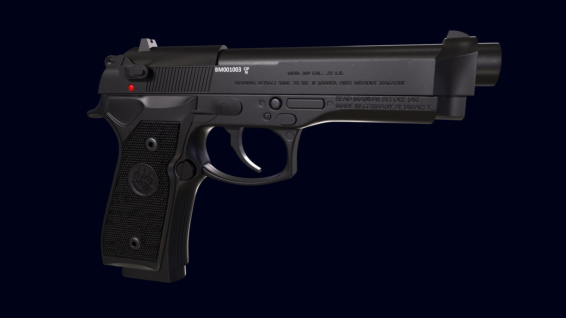 3D Berretta M9 Pistol 3D Model - TurboSquid 2002552