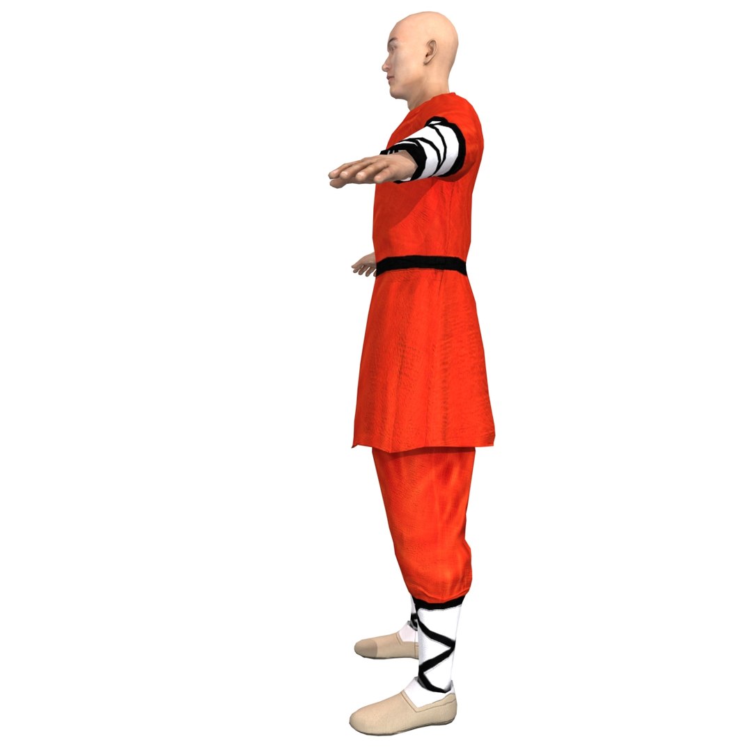 3d Model Rigged Shaolin Monk