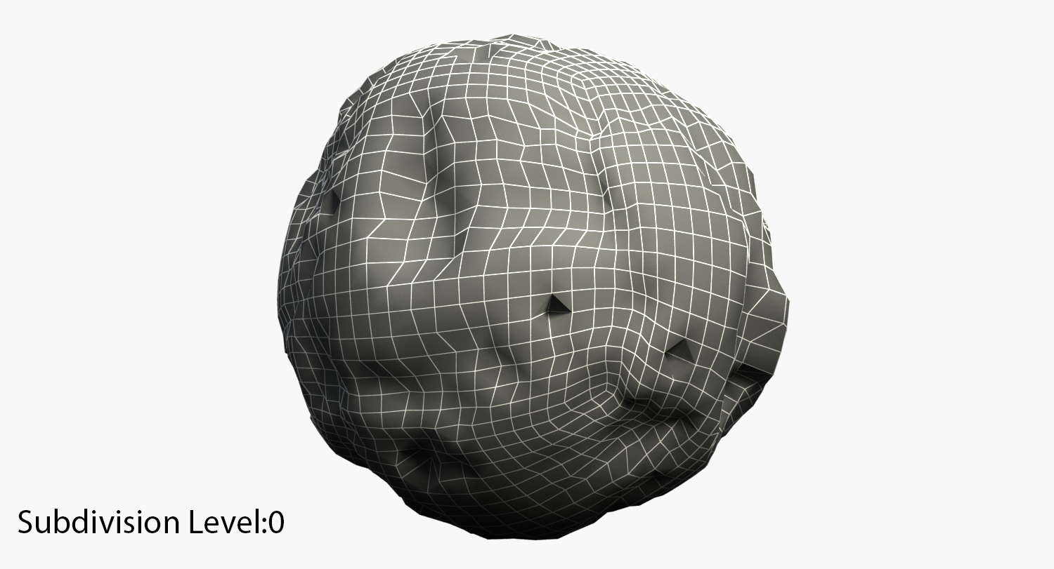 3d model of asteroid comet meteor
