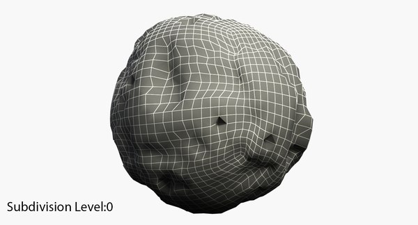 3d model of asteroid comet meteor