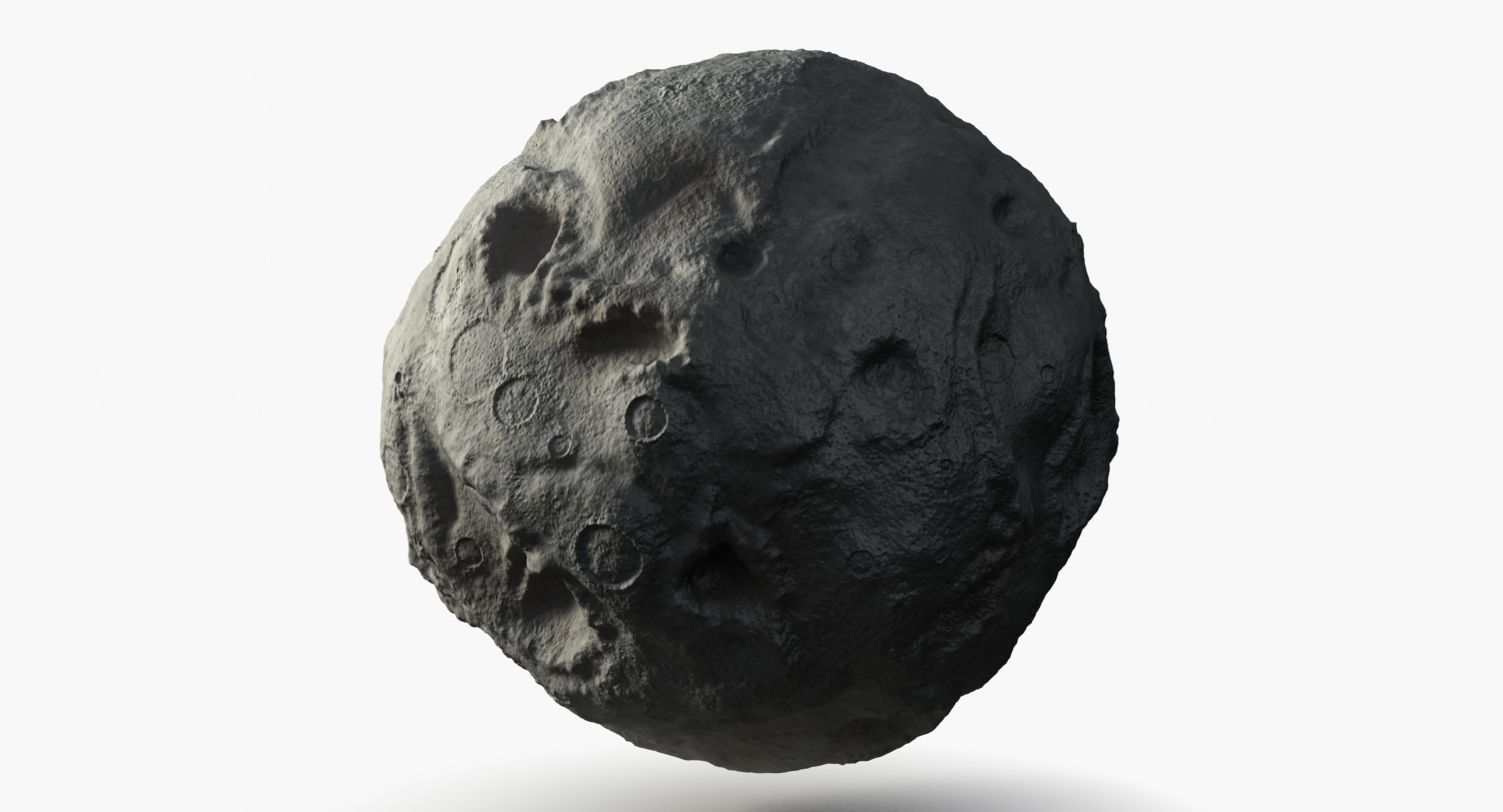 3d model of asteroid comet meteor