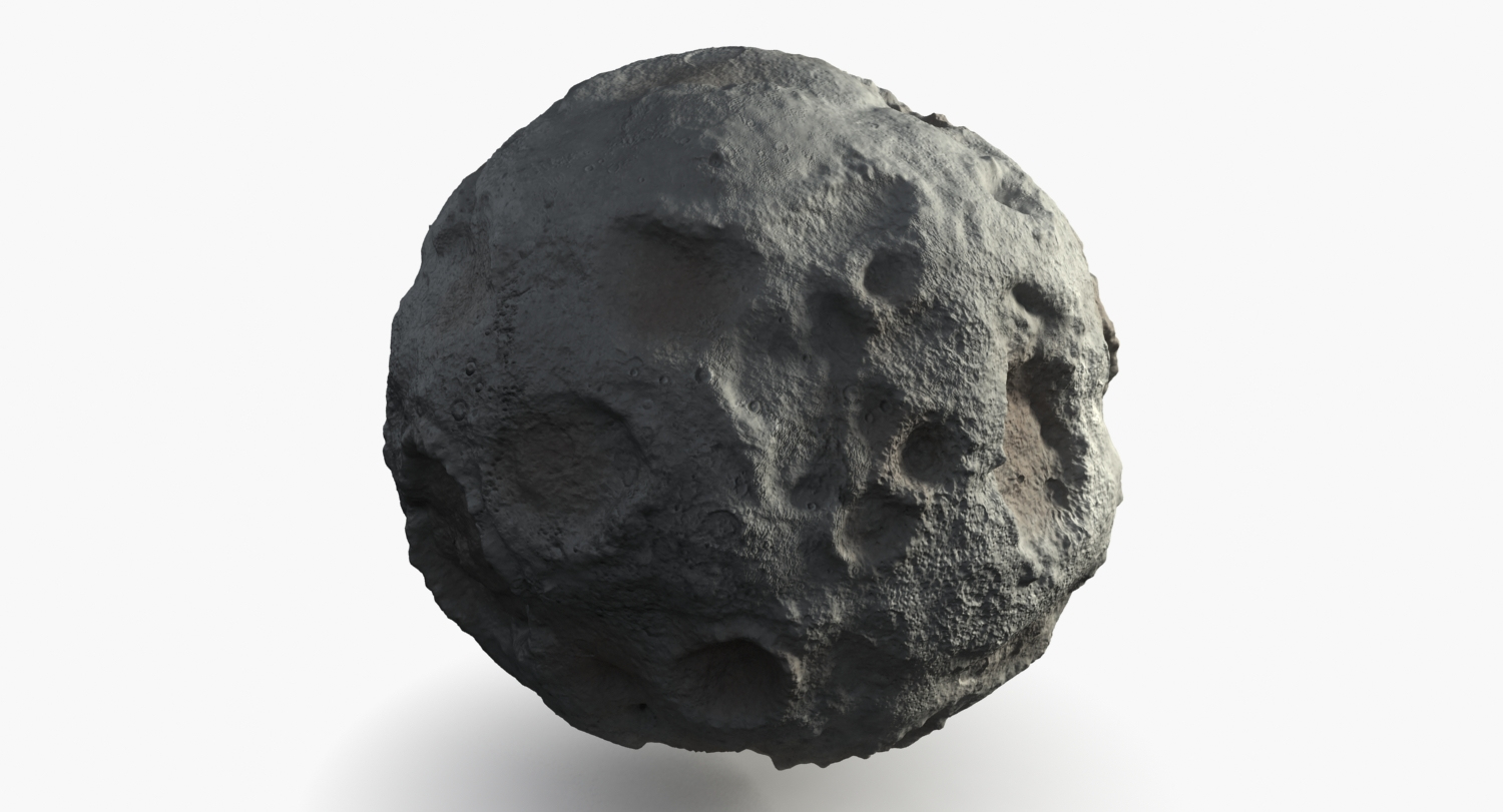 3d model of asteroid comet meteor