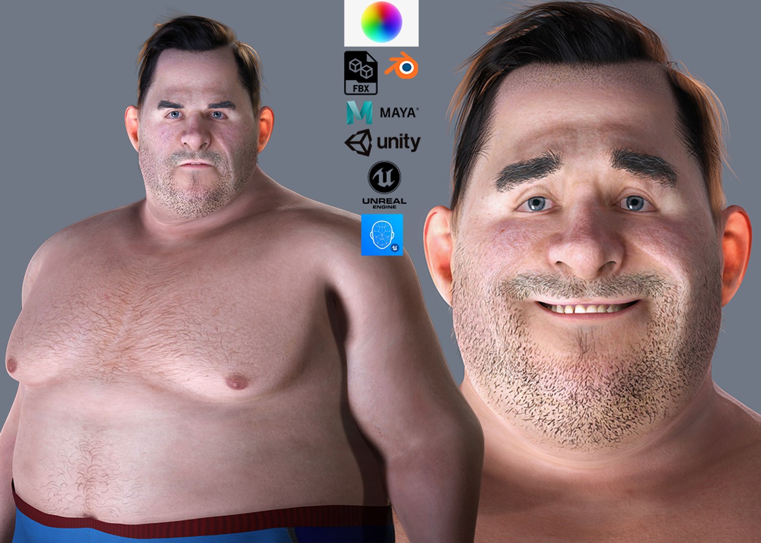 Fat Man 3D model 3D 모델 - TurboSquid 2040902