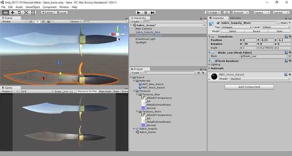 Sabre pbr unity unreal 3D model - TurboSquid 1221339