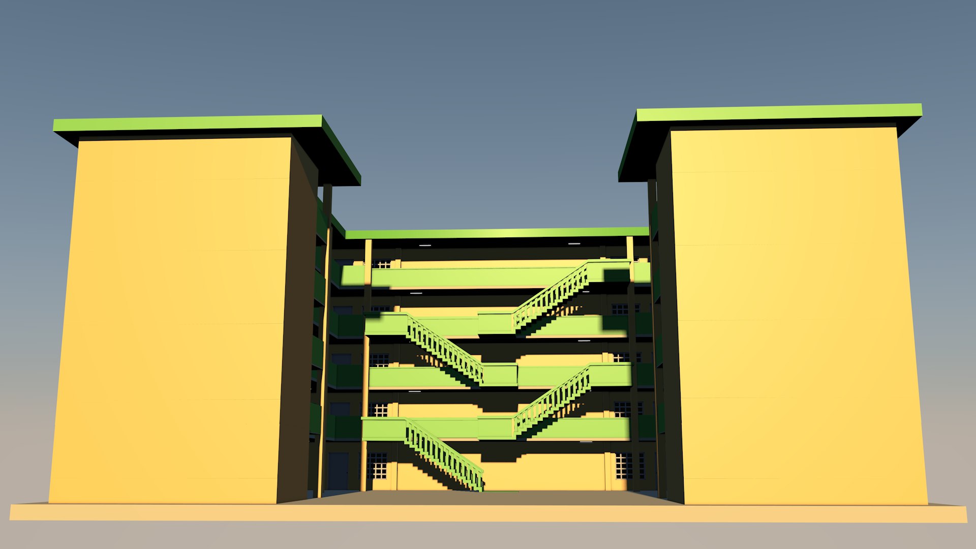 Apartment Building With Empty Rooms 3D - TurboSquid 2089643