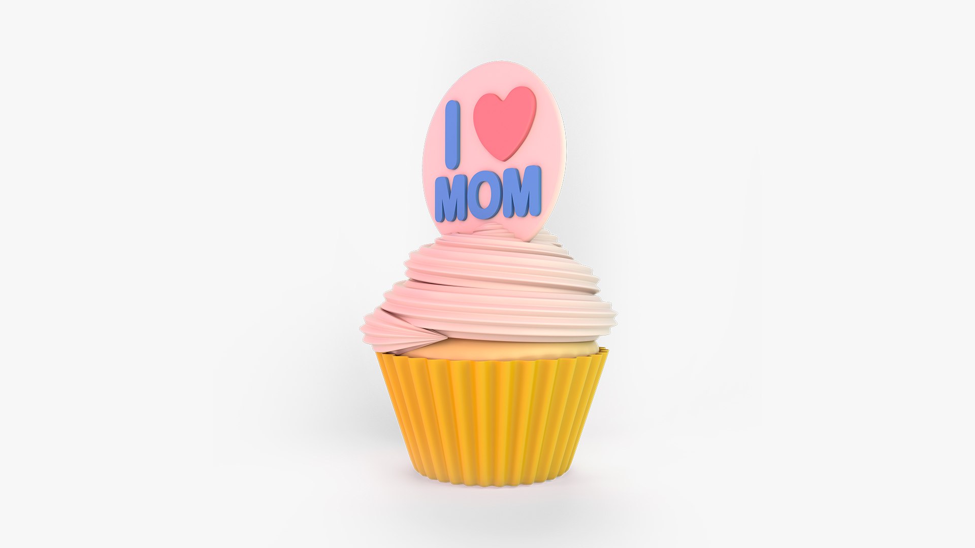 Mother Day Cupcake 3D model - TurboSquid 1905216