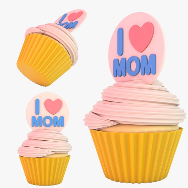 Mother Day Cupcake 3D model - TurboSquid 1905216