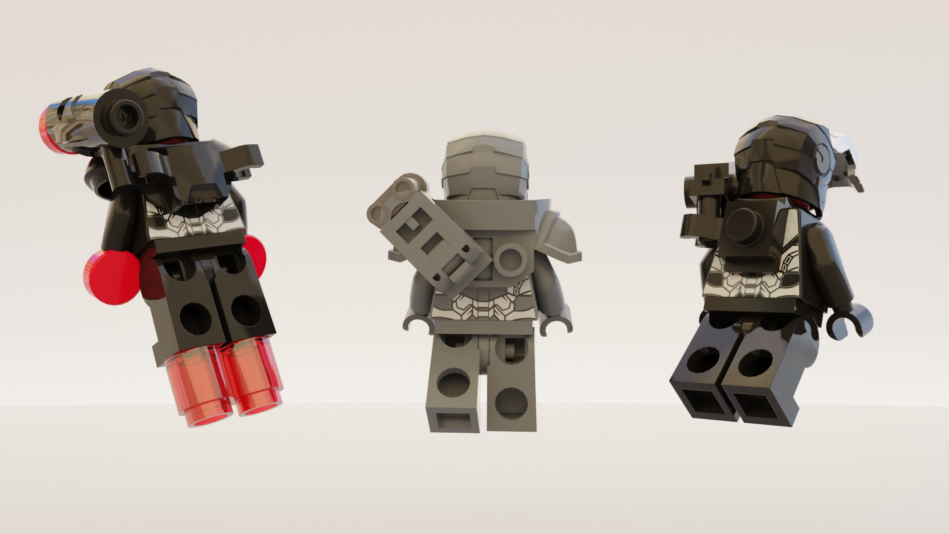 3D Lego Rhodey And Falcon Mini Pack Model - TurboSquid 1988306