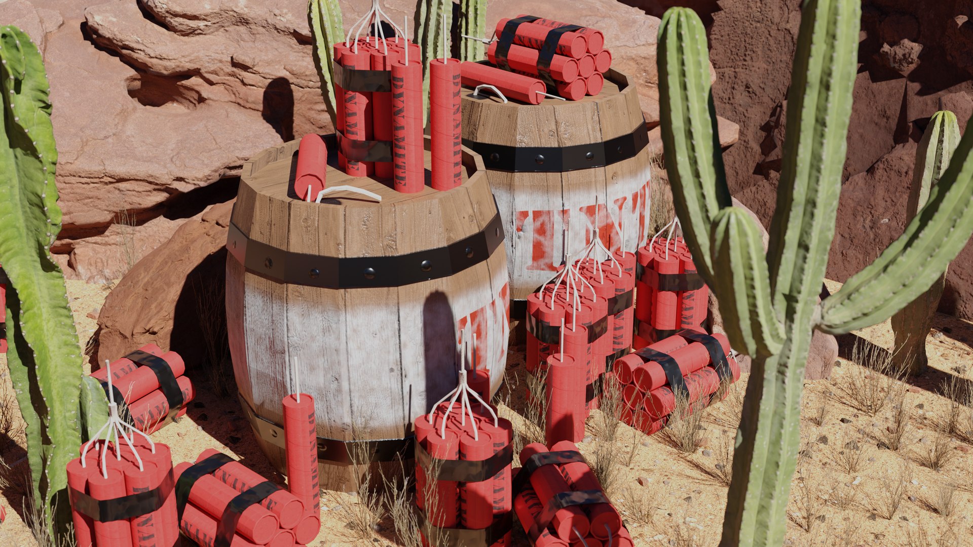 Tnt Barrel 3D Model - TurboSquid 1683284