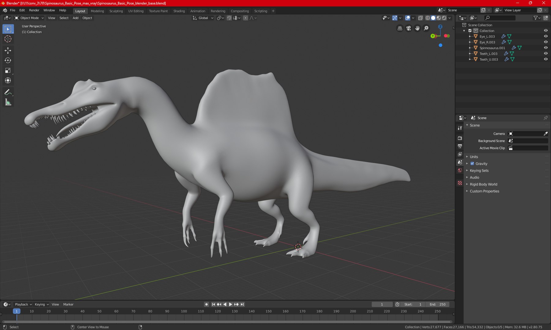 Spinosaurus Aegyptiacus Yellow Basic Pose 3D - TurboSquid 2267796