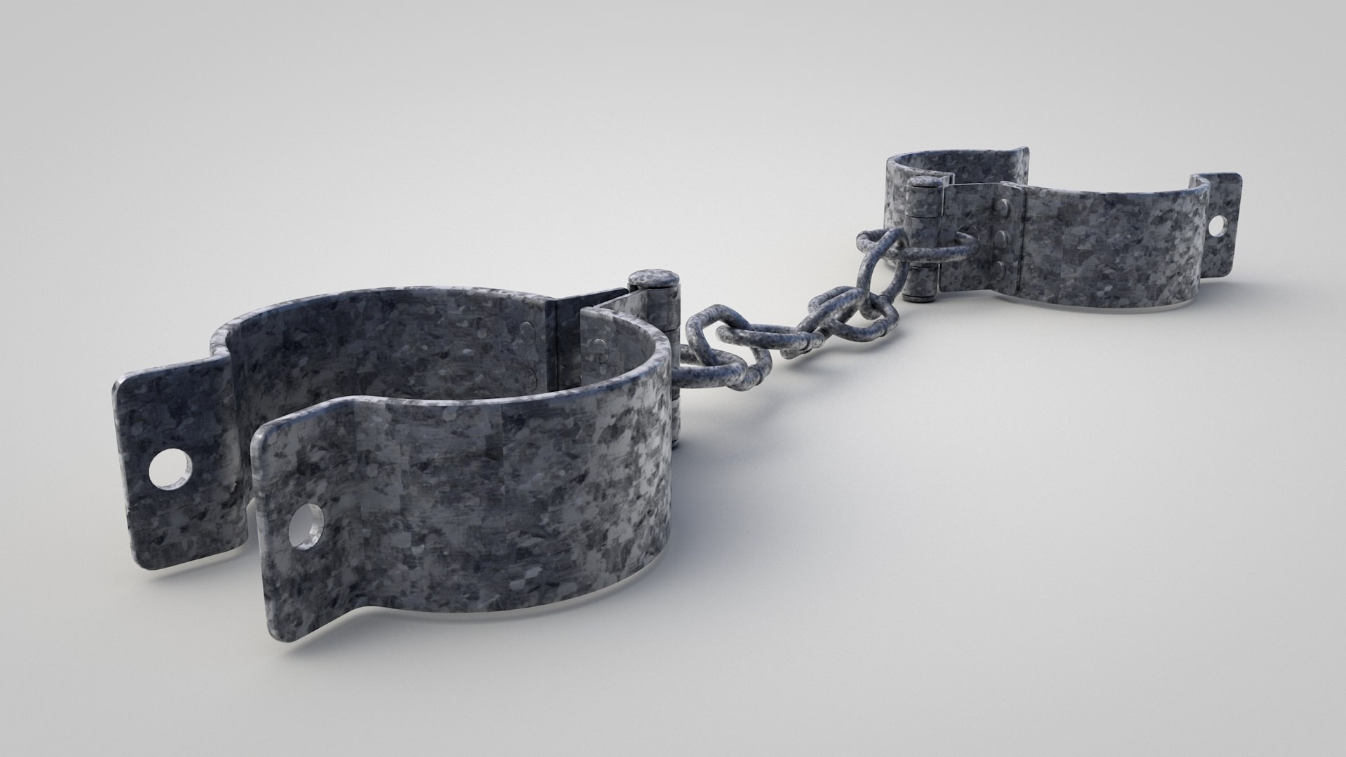 3D Old Metal Shackles Model - TurboSquid 1426637