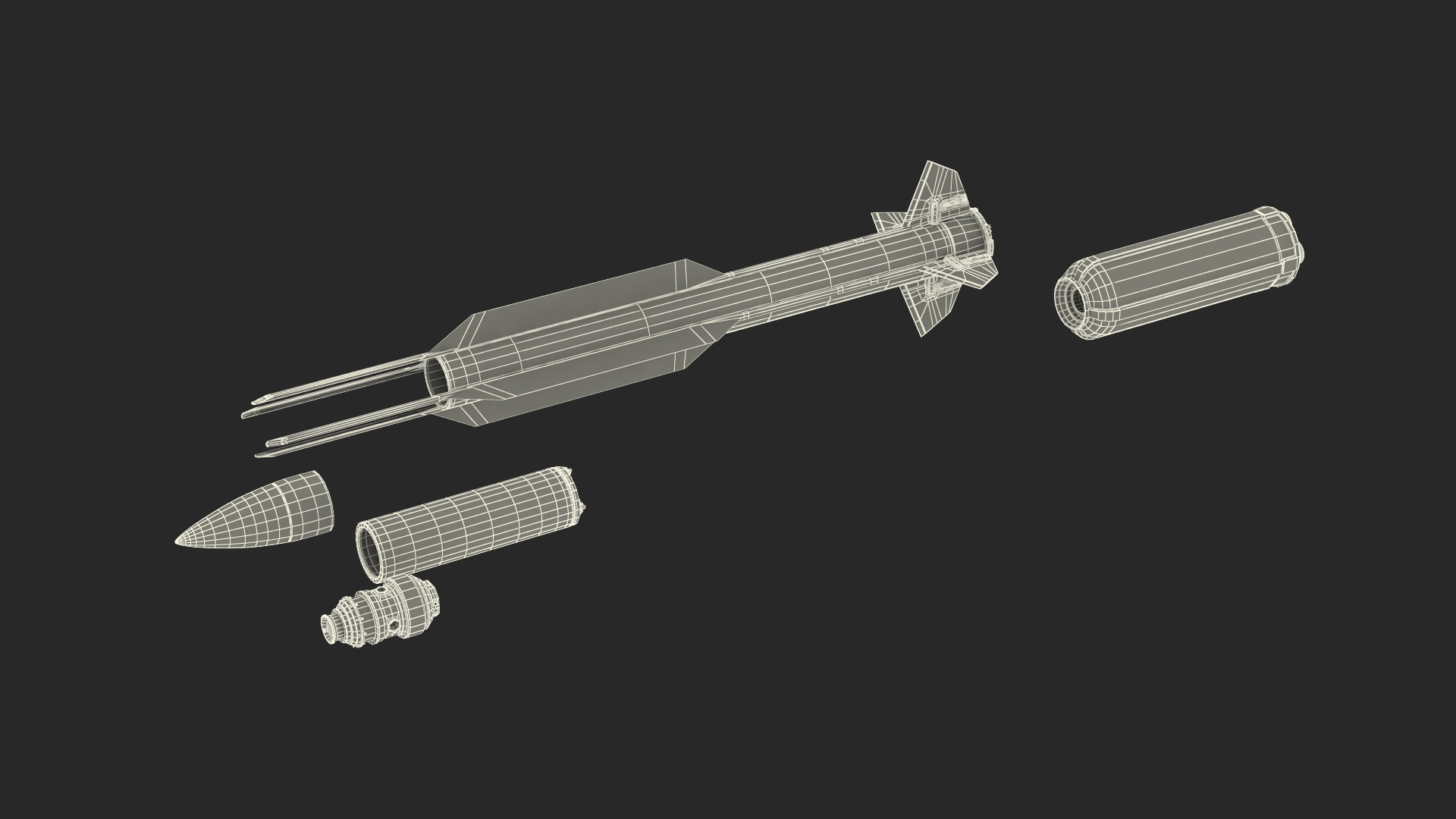 3D Sam Rocket Components - TurboSquid 1624491