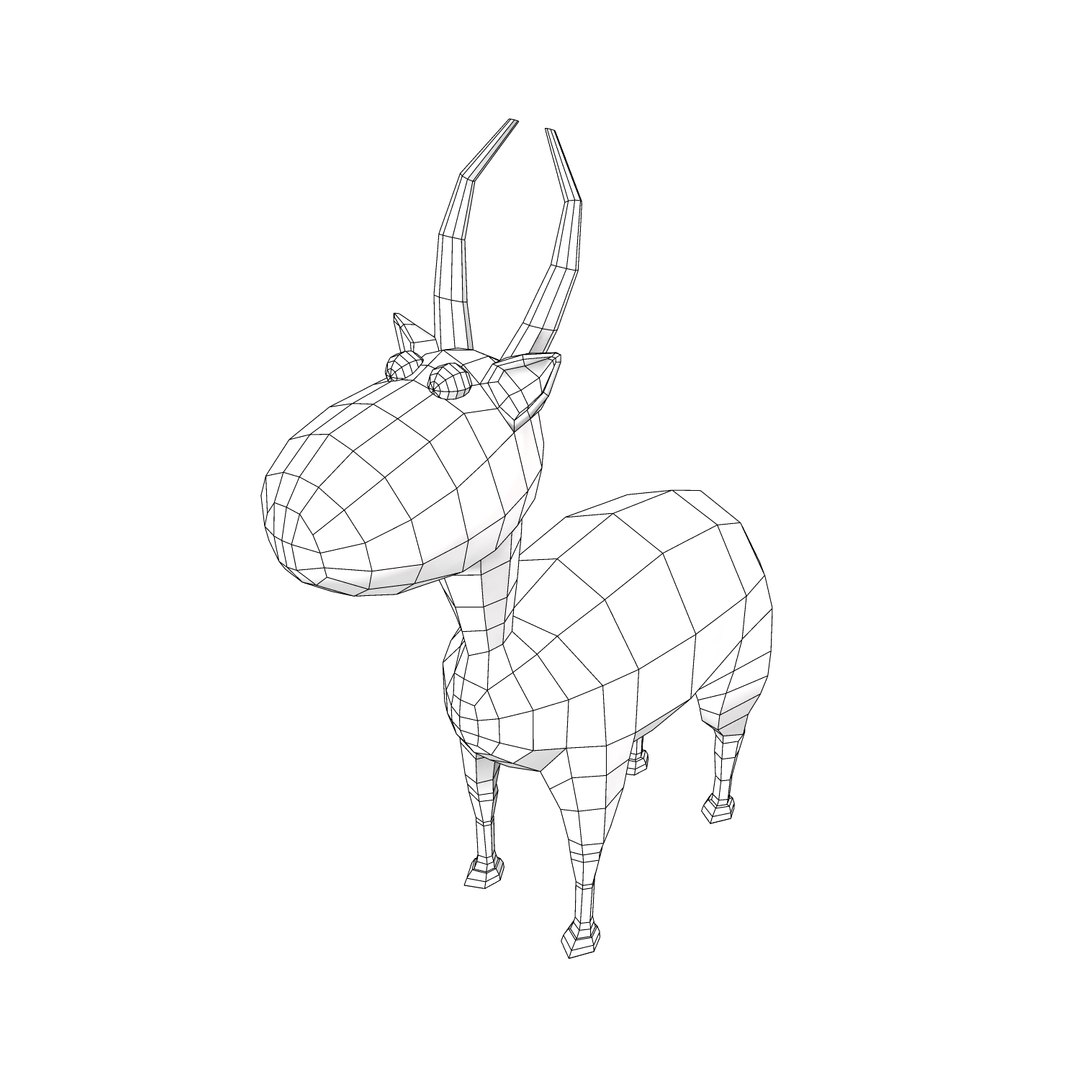 3d Model Stag Rigged