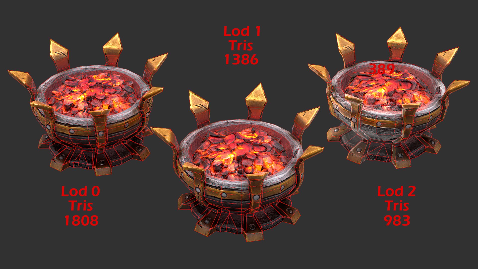 Brazier lighting pack 3D model - TurboSquid 1756774