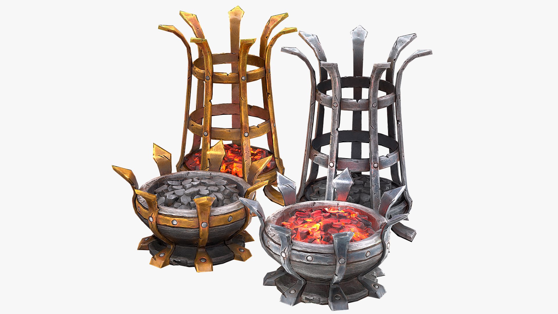 Brazier lighting pack 3D model - TurboSquid 1756774