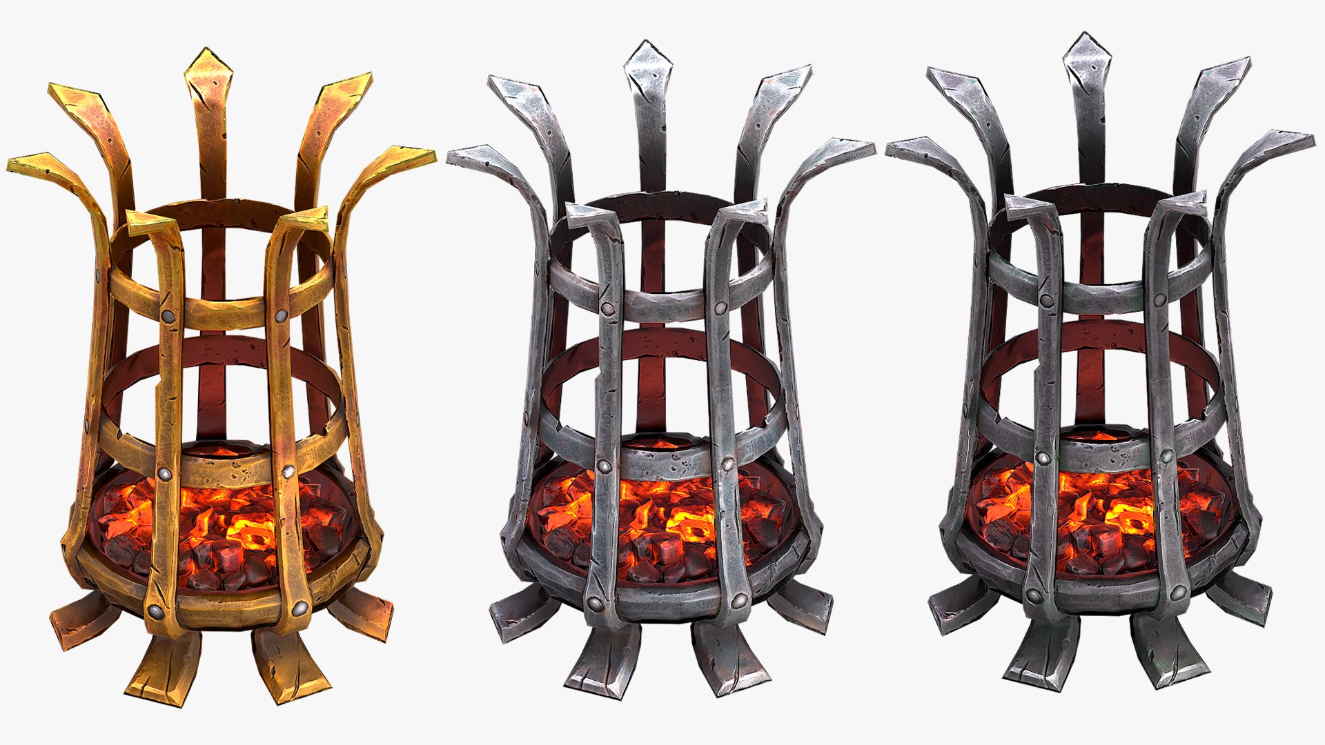 Brazier lighting pack 3D model - TurboSquid 1756774