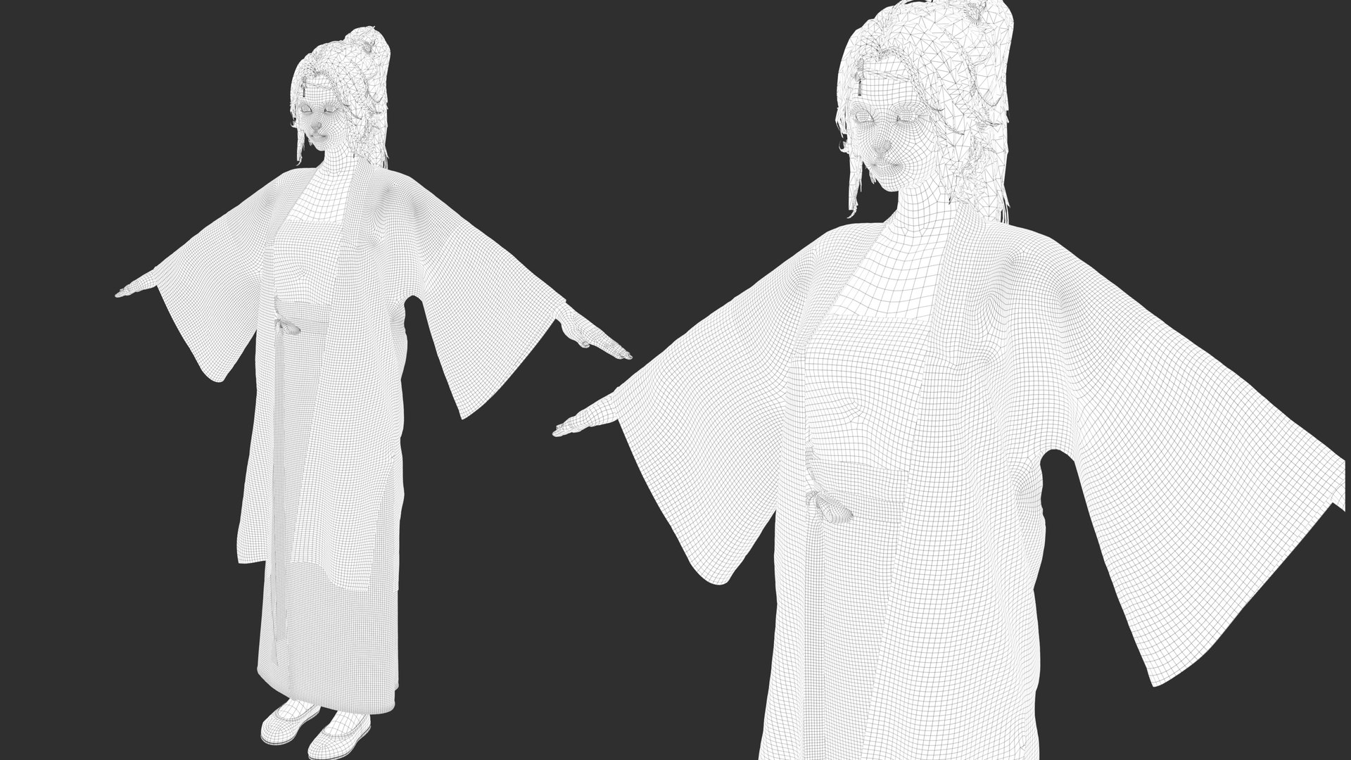 Beautiful Woman In Tang Dynasty Of Ancient China 3D Model - TurboSquid ...