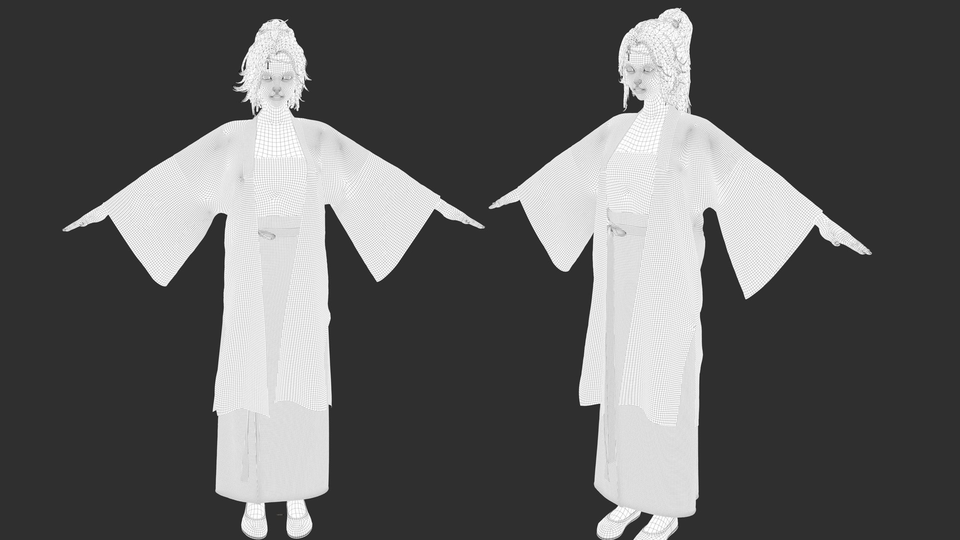 Beautiful Woman In Tang Dynasty Of Ancient China 3D Model - TurboSquid ...