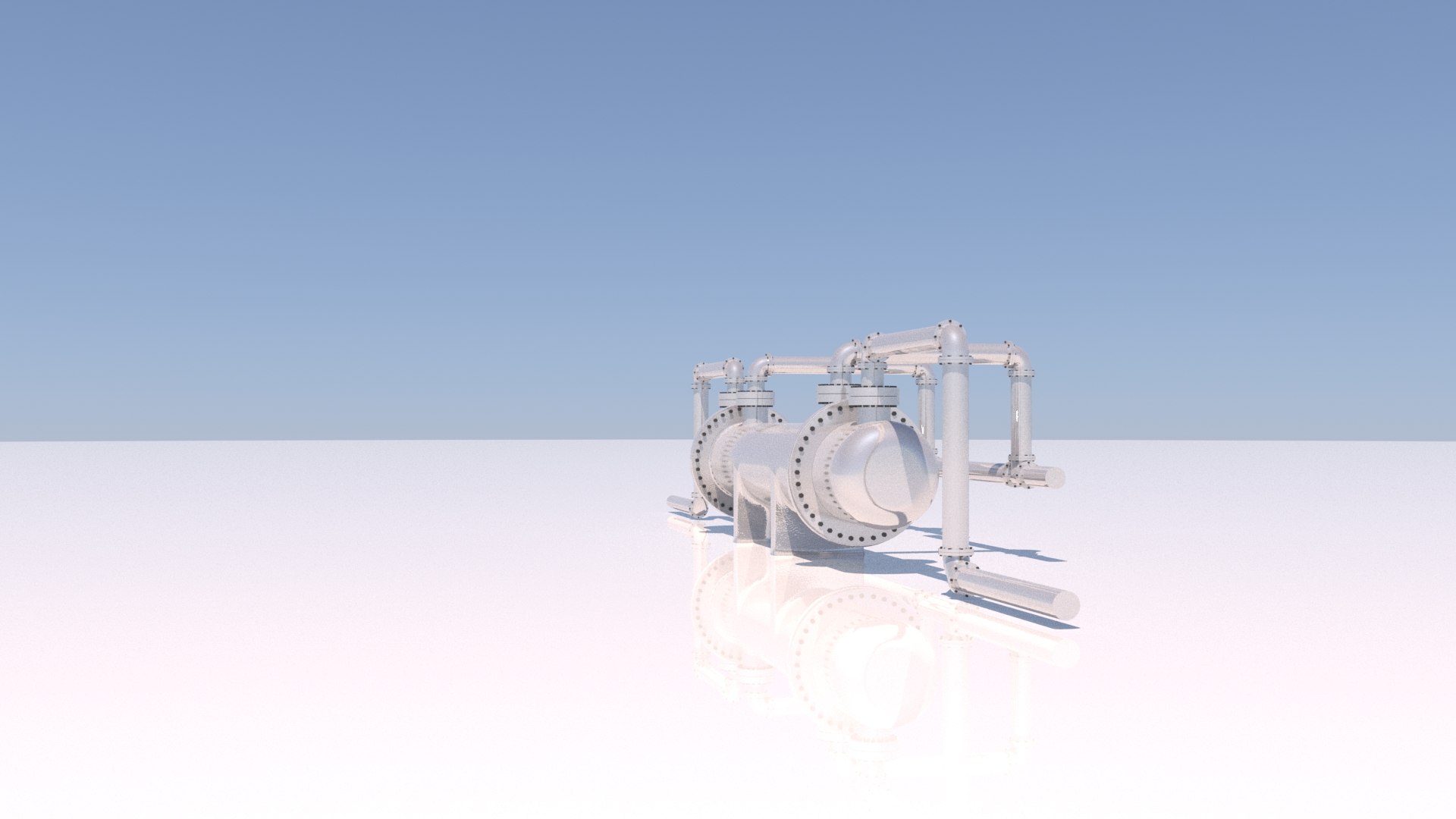 Refinery Heat Exchanger Shell And Tube 3D Model - TurboSquid 2017719