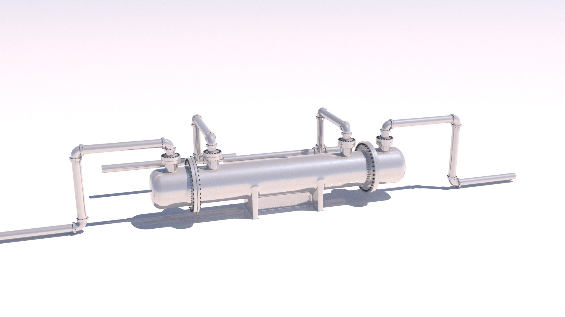 Refinery Heat Exchanger Shell And Tube 3D Model - TurboSquid 2017719