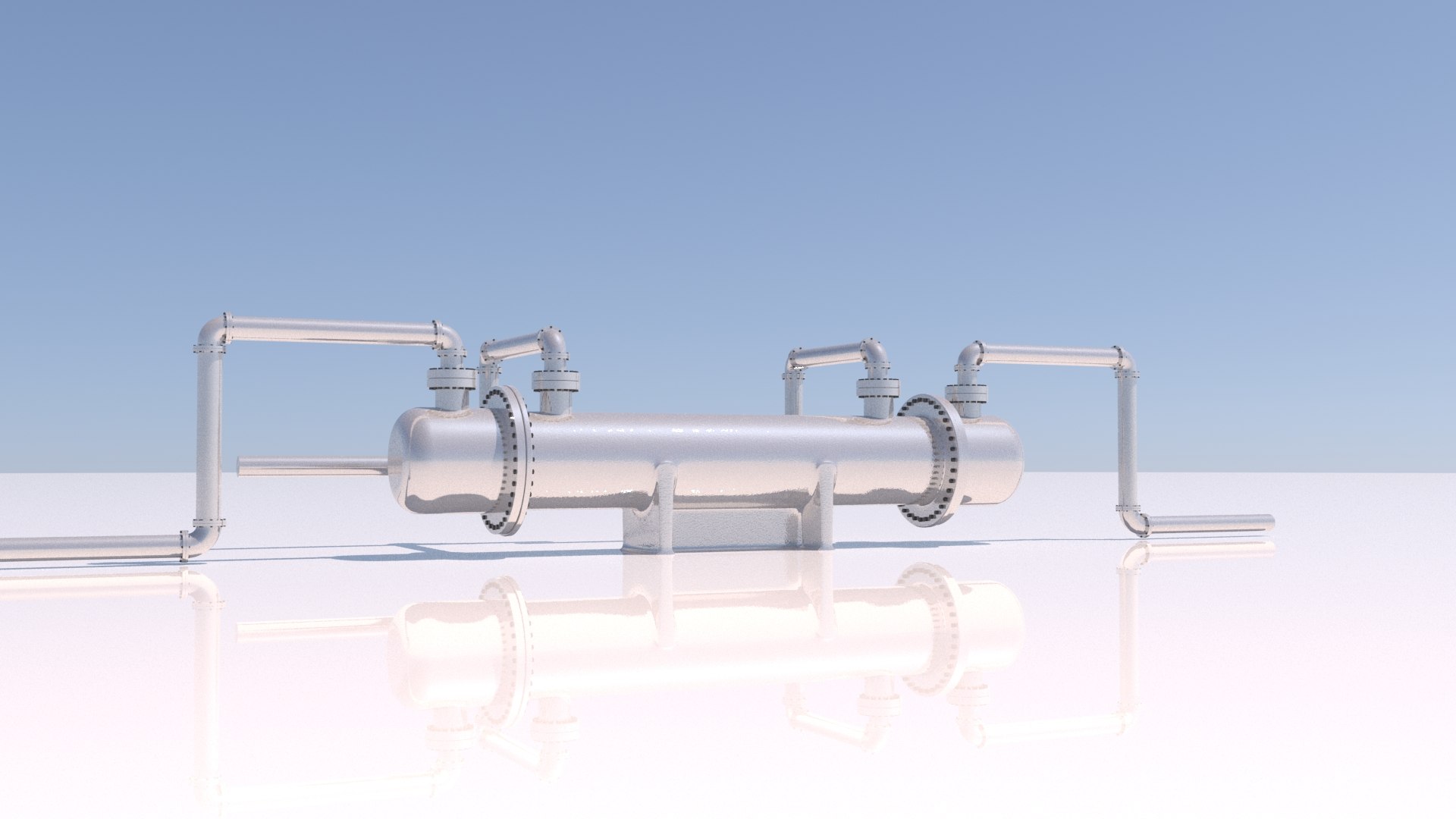 Refinery Heat Exchanger Shell And Tube 3D Model - TurboSquid 2017719