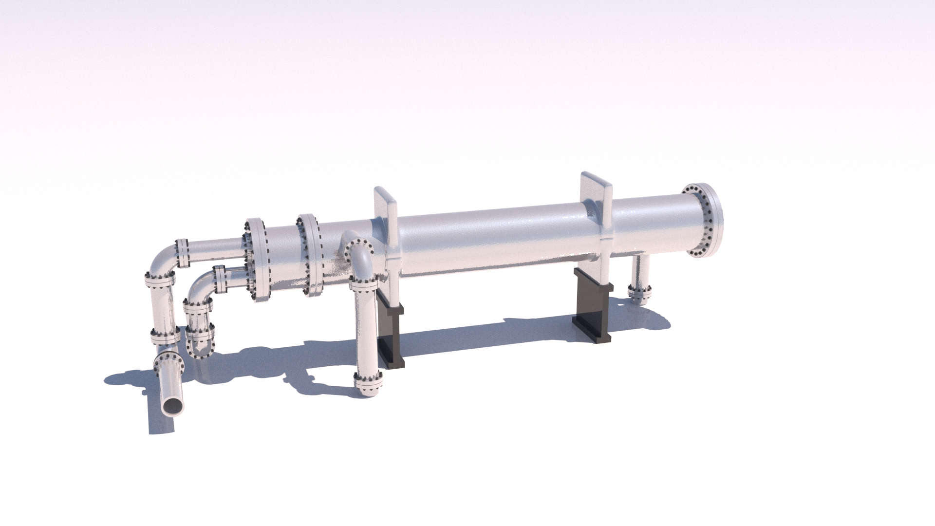 Refinery Heat Exchanger Shell And Tube 3D Model - TurboSquid 2017719